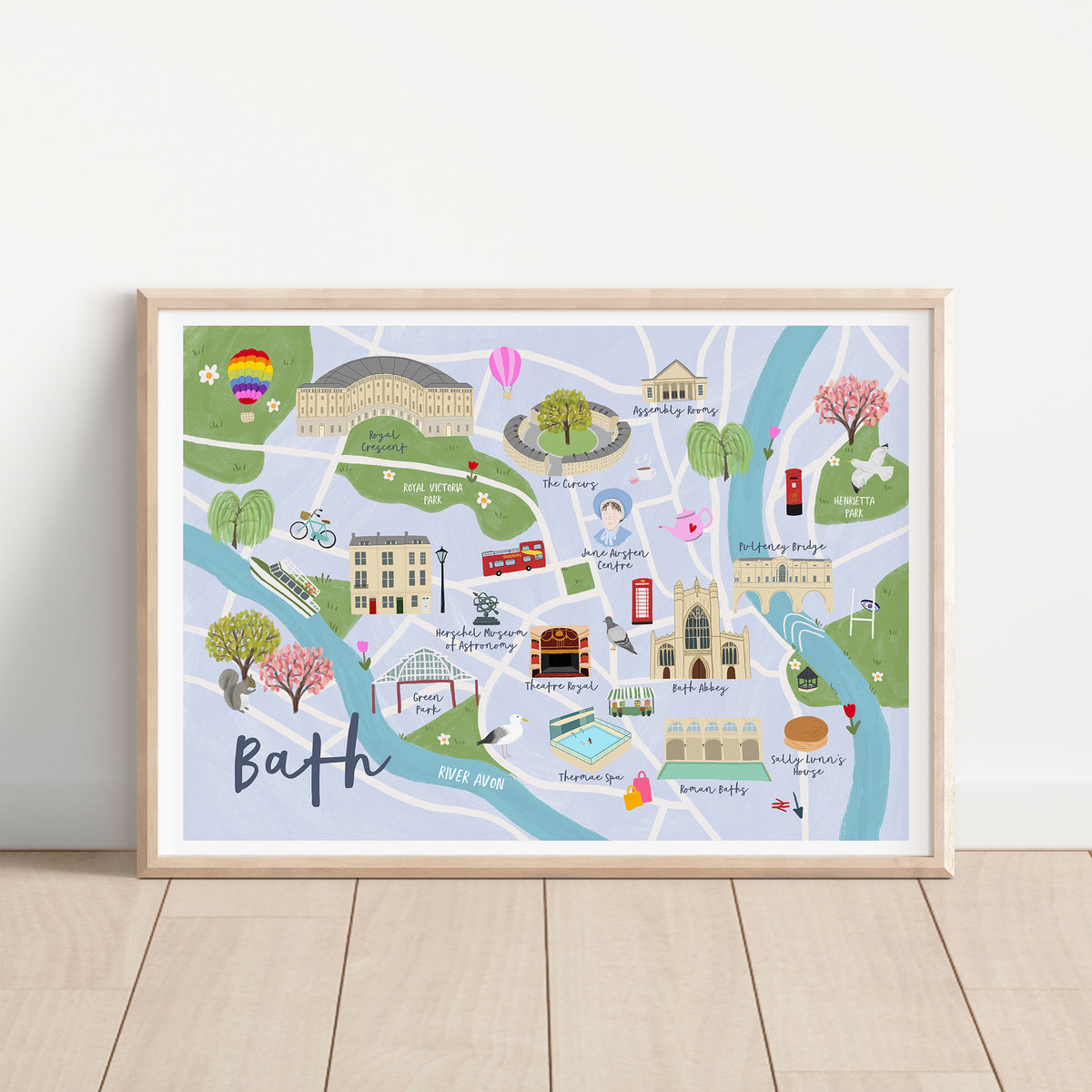 Bath Map Art Print – Sarah Frances