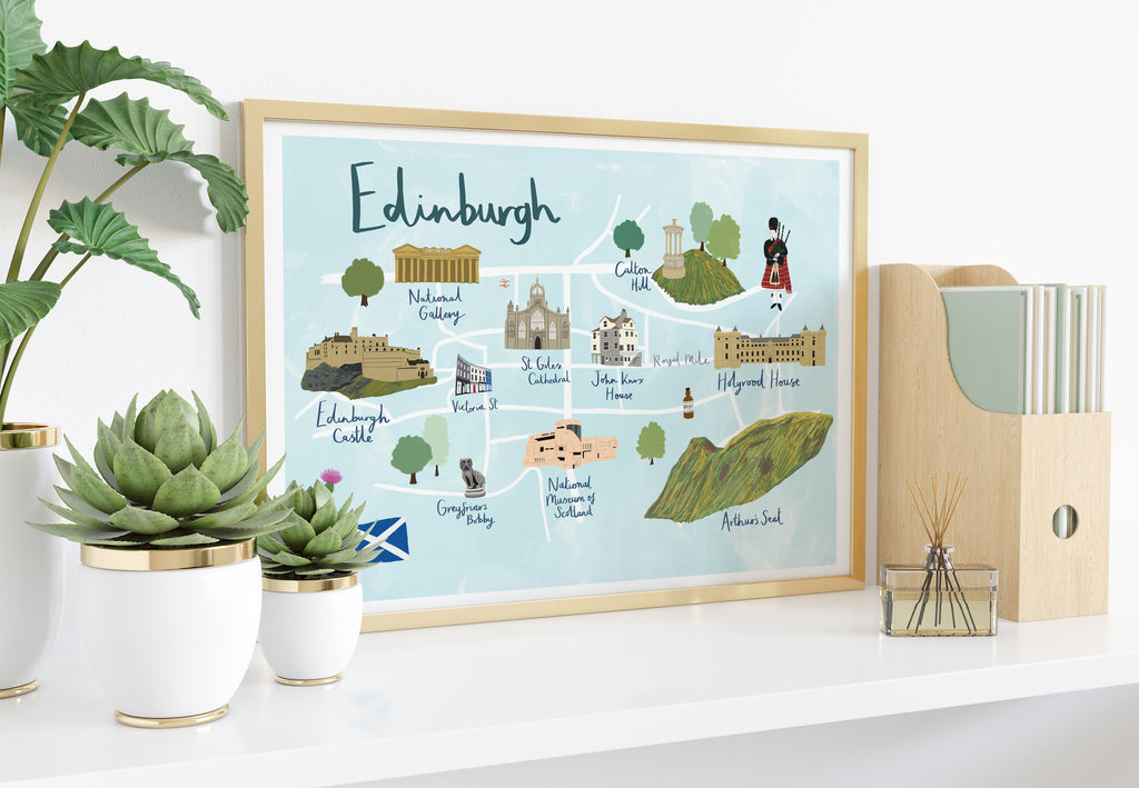 Edinburgh Map Art Print – Sarah Frances