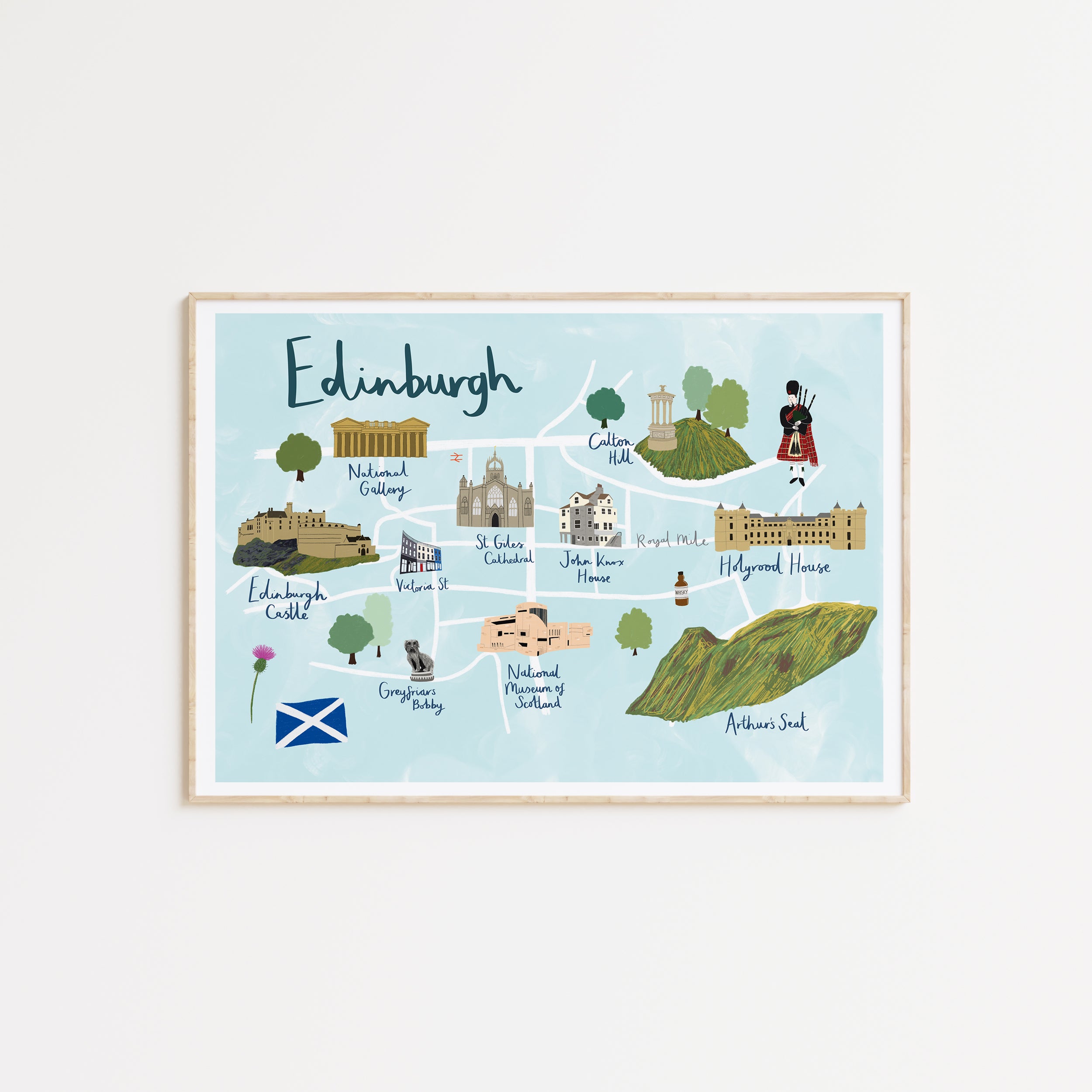 Edinburgh Map Art Print – Sarah Frances