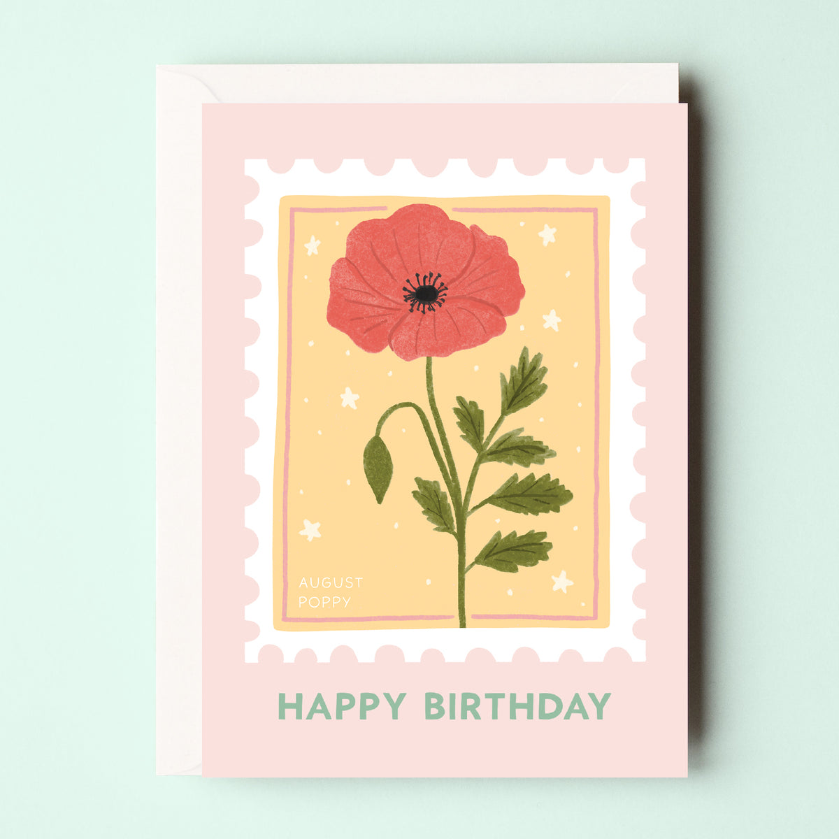 August Birth Flower Birthday Card – Sarah Frances